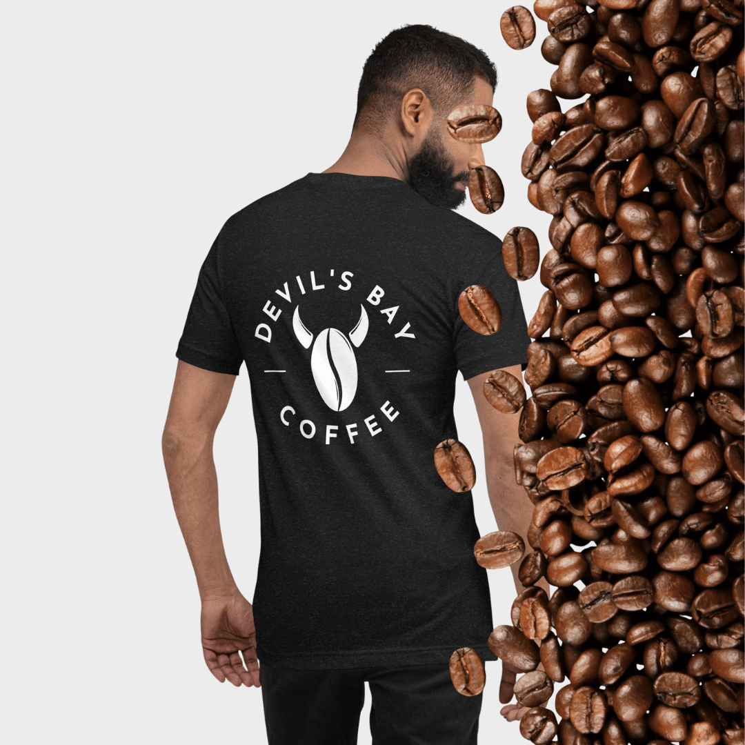 Devil's Bay Coffee Merch | Coffee Shop T-Shirts & Coffee Cups